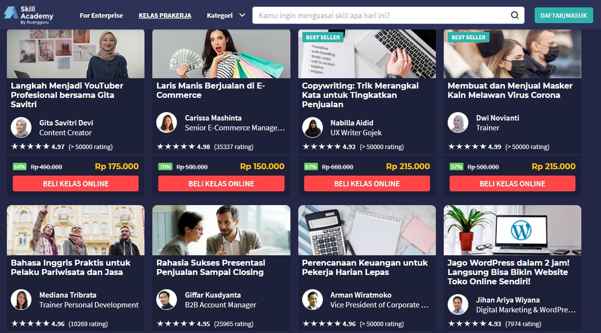 Review Skill Academy by RuangGuru Pelatihan Terbaik untuk Prakerja